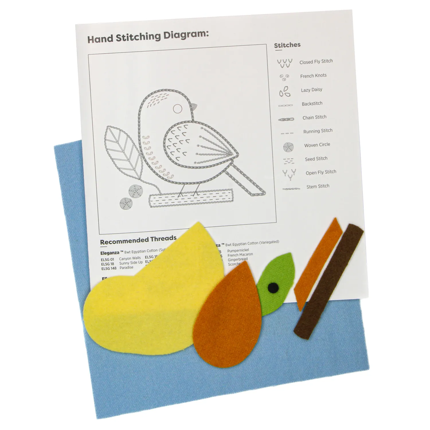 The Bird Watcher (BOM 2024): Pre-Cut Wool Blocks - WonderFil Specialty Threads USA