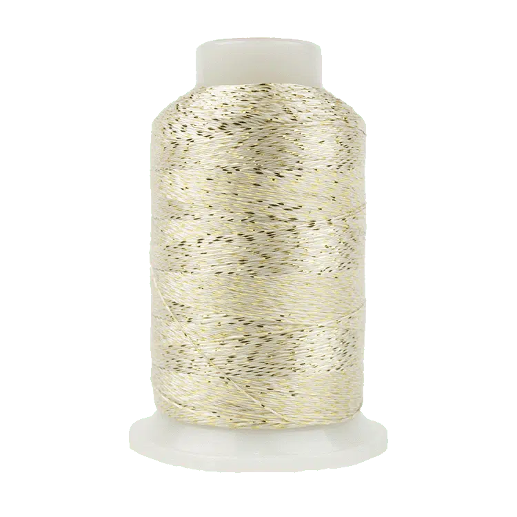 MT6215 - Spotlite 40wt Rayon Core Metallic Thread White/Gold