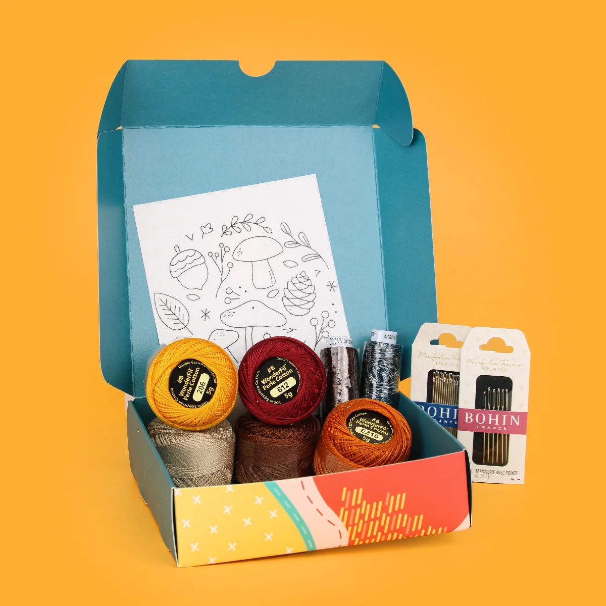 Fall Themed Hand Embroidery Kit - WonderFil Specialty Threads USA